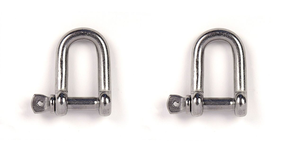 5/16" Stainless Steel D-shackles (Qty 2) - Hardware - Tenshon